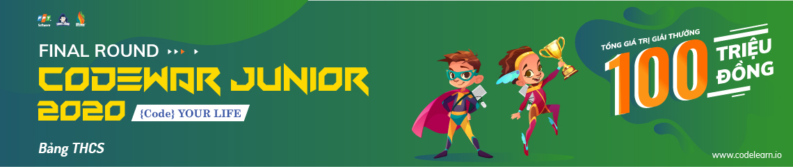 CODEWAR JUNIOR_ FOR SECONDARY SCHOOL STUDENTS: FINAL ROUND | CodeLearn