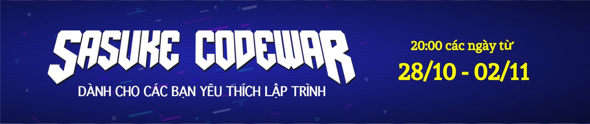 SASUKE CODEWAR #9 | CodeLearn