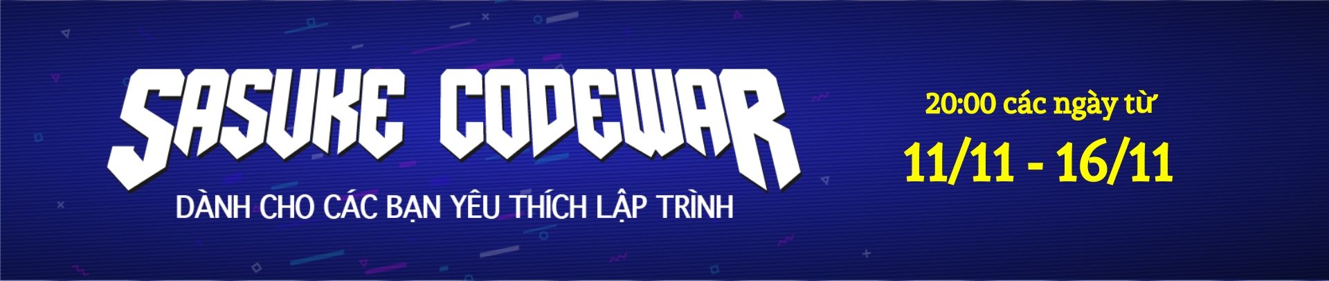 SASUKE CODEWAR #11 | CodeLearn