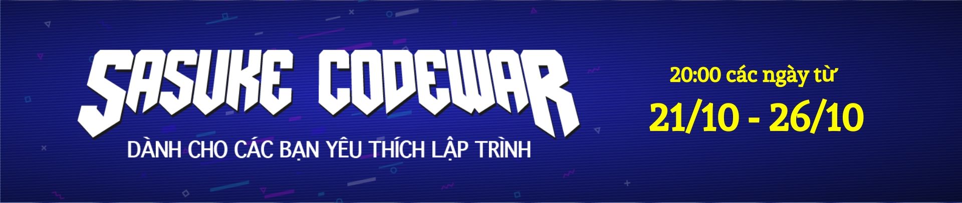 SASUKE CODEWAR #8 | CodeLearn